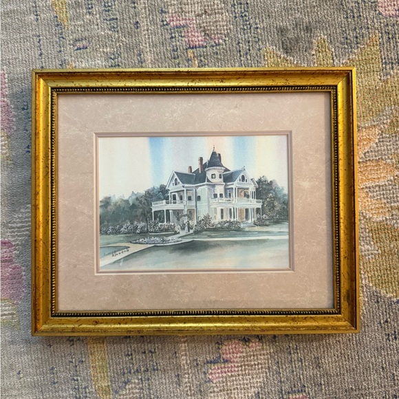 Blanche Sumrall | Art | Signed Framed Victorian House Watercolor ...